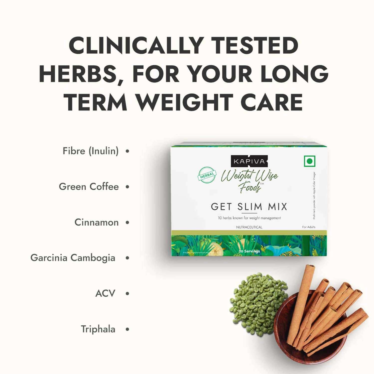 Buy KAPIVA GET SLIM MIX (150 GMS) | BLEND OF 10 WEIGHT-MANAGEMENT HERBS ...