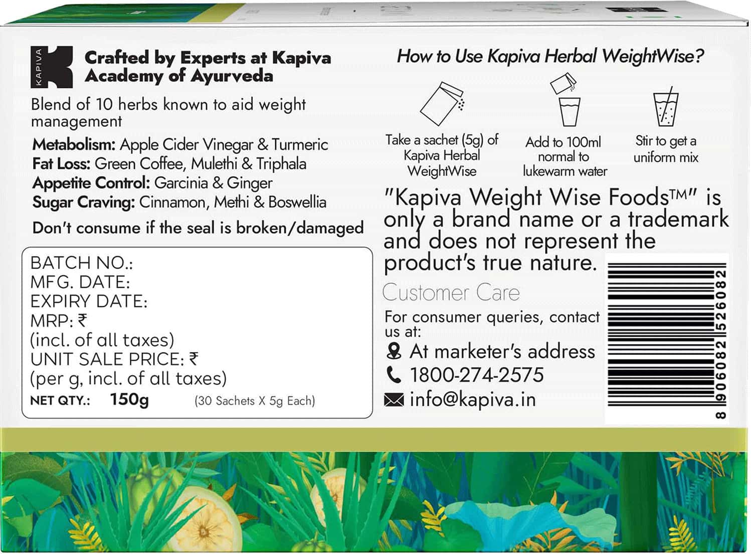 Buy KAPIVA GET SLIM MIX (150 GMS) | BLEND OF 10 WEIGHT-MANAGEMENT HERBS ...