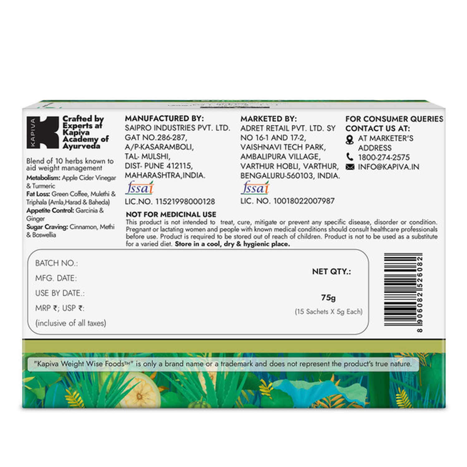 Buy KAPIVA GET SLIM MIX (150 GMS) | BLEND OF 10 WEIGHT-MANAGEMENT HERBS ...