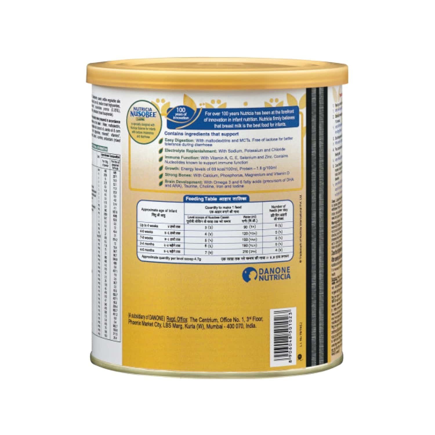 Buy NUSOBEE CASEIN STAGE 1 INFANT FORMULA BABY FOOD TIN OF 200 G Online ...