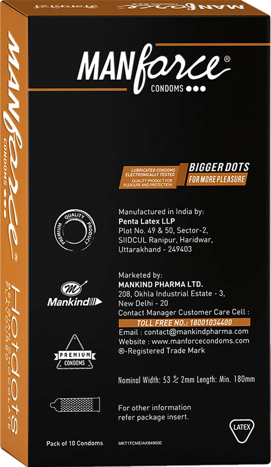 Buy MANFORCE HOTDOTS CONDOMS BELGIAN CHOCOLATE FLAVOURED- 10S Online ...