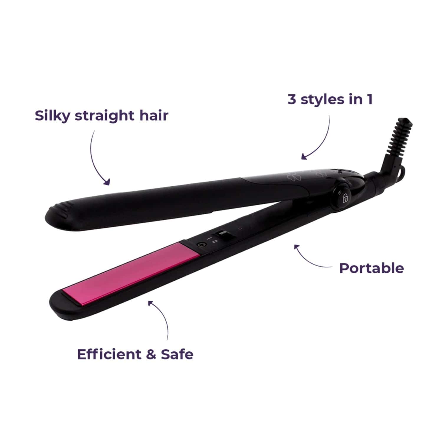 Buy SANFE SELFLY HAIR STRAIGHTENER WITH CERAMIC COATED PLATES, FOR LONG ...