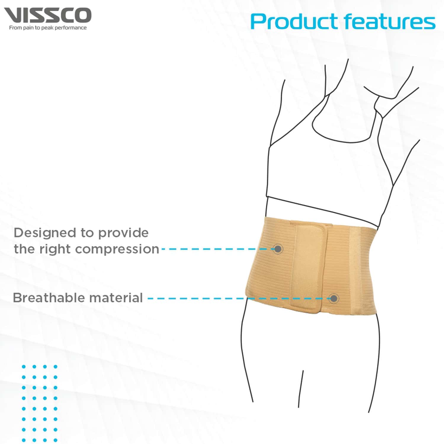 Buy VISSCO ABDOMINAL BELT (8") |SUPPORTS THE WEAK ABDOMINAL MUSCLES TO ...