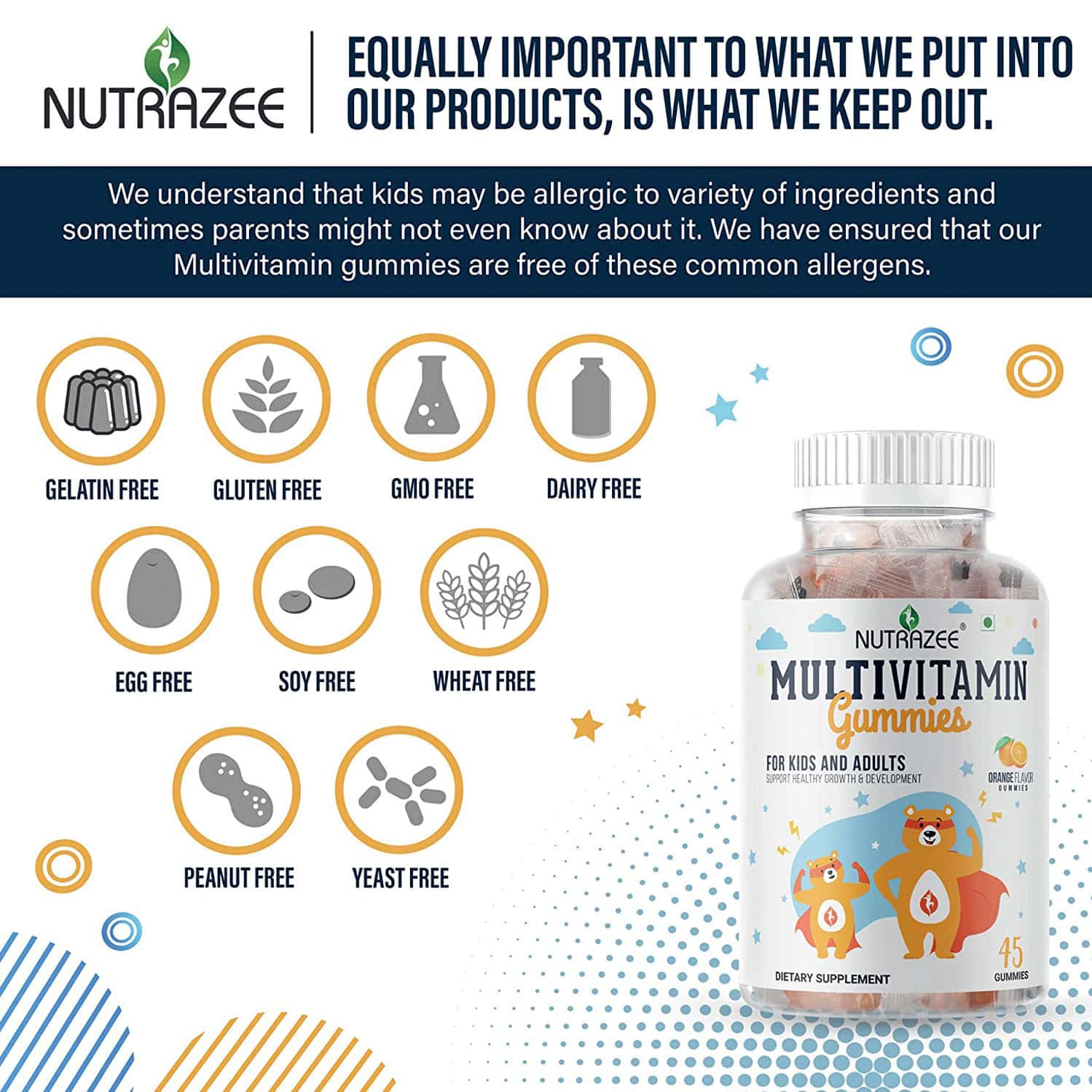 Buy NUTRAZEE MULTIVITAMIN GUMMIES FOR KIDS & ADULTS 45 GUMMY BEARS ...