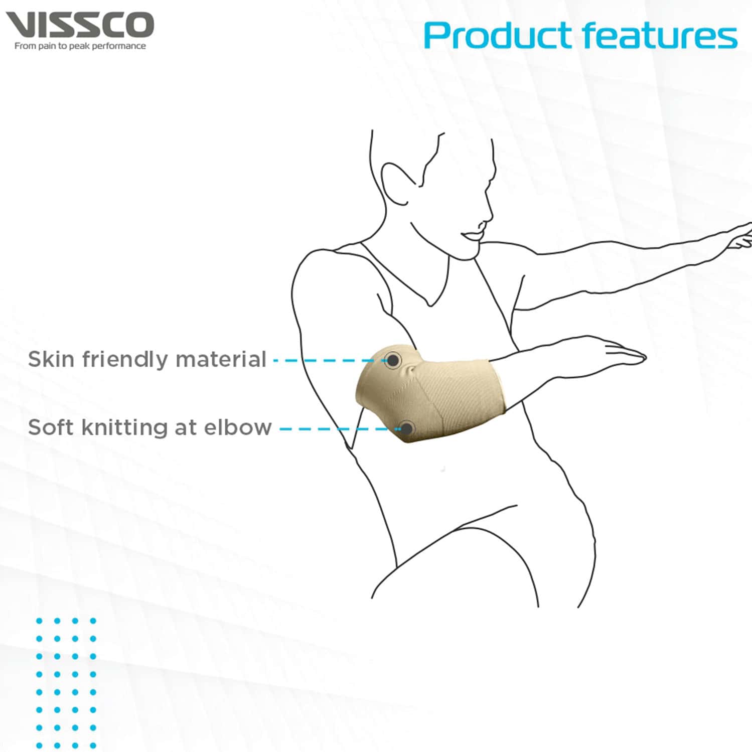 Buy VISSCO ELBOW SUPPORT - RELIEVES ELBOW JOINT PAIN FOR FREE MOVEMENT ...