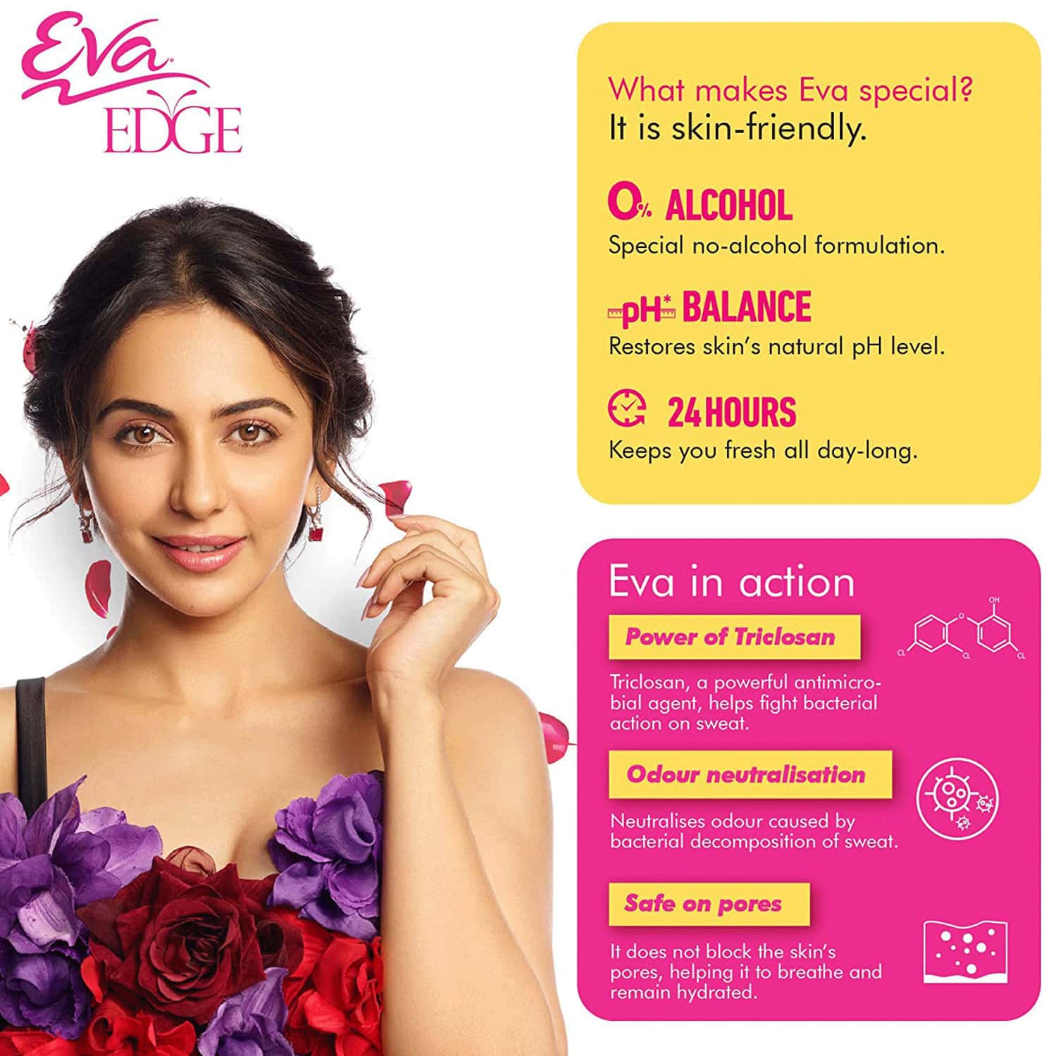 Buy EVA PERFUMED DEODRANT SKINFRIENDLY BODY SPRAY FOR WOMAN FRESH 150ML ...