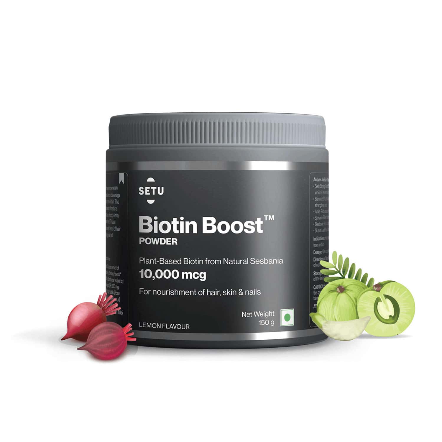 Buy OZIVA PLANT BASED BIOTIN 10000MCG+ BIOTIN FOR HAIR GROWTH LEMON ...