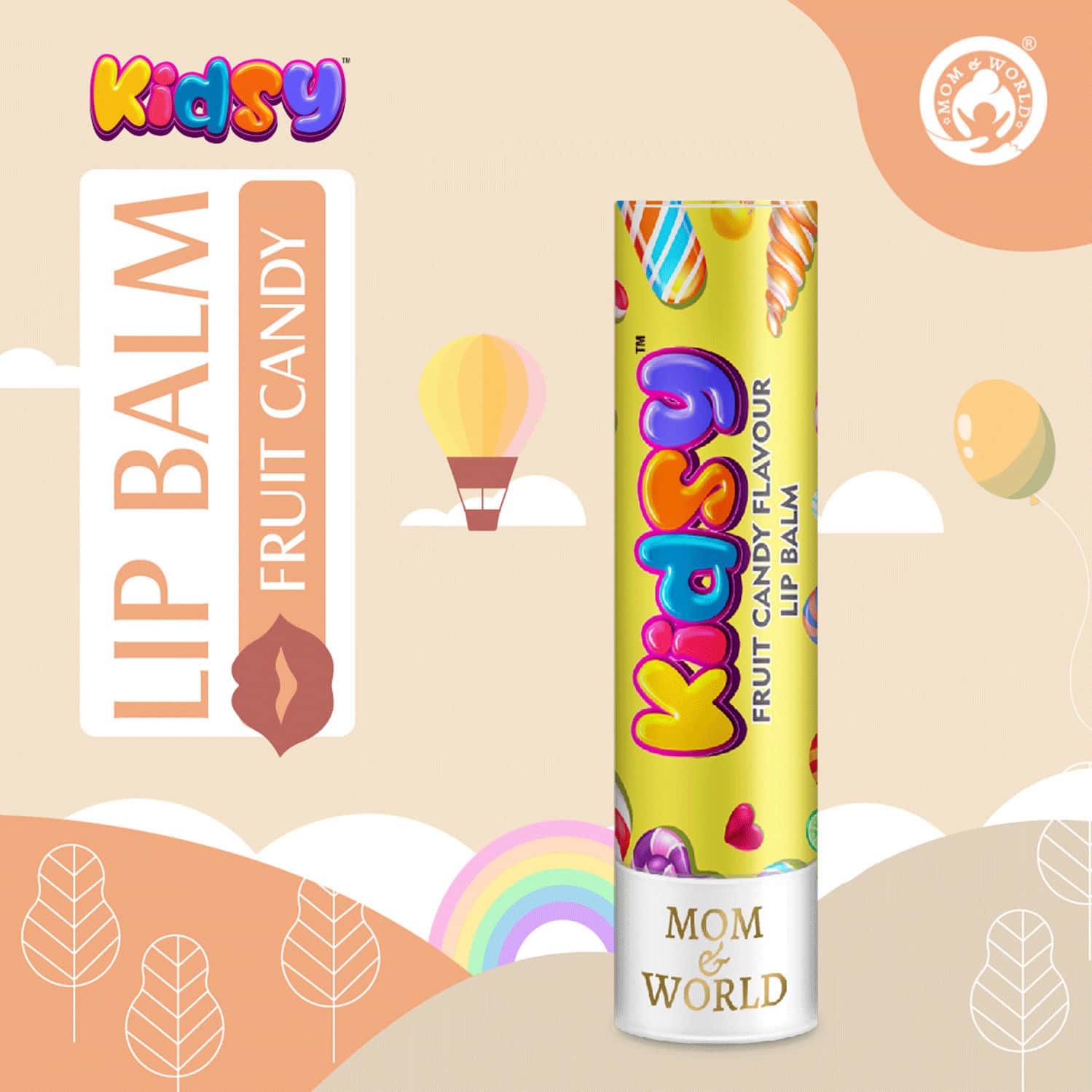 Buy MOM & WORLD KIDSY NATURAL FRUIT CANDY LIP BALM KIDS & BABY LIP BALM ...