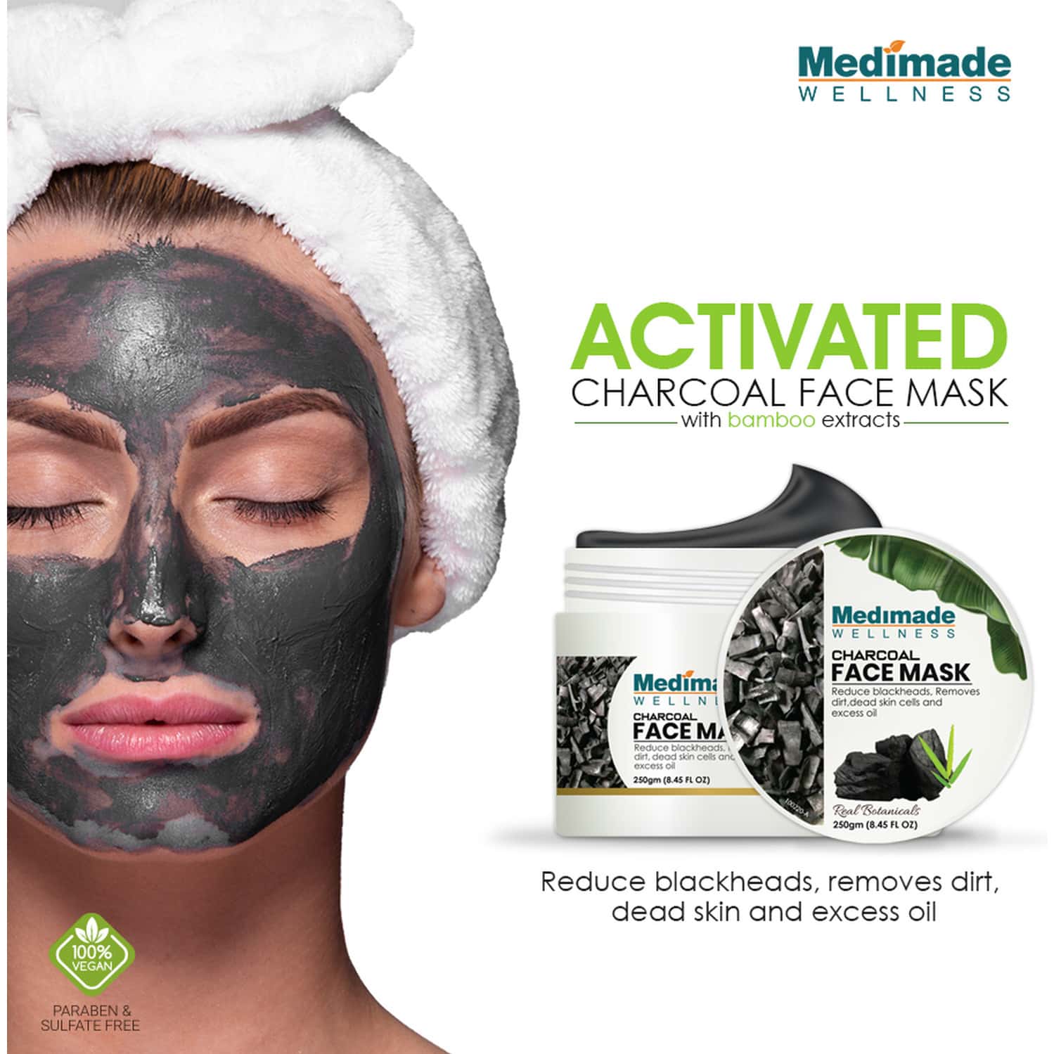 Buy MEDIMADE CAFFEINE FACE MASK - 250 GM X 2 ( PACK OF 2 ) Online & Get ...