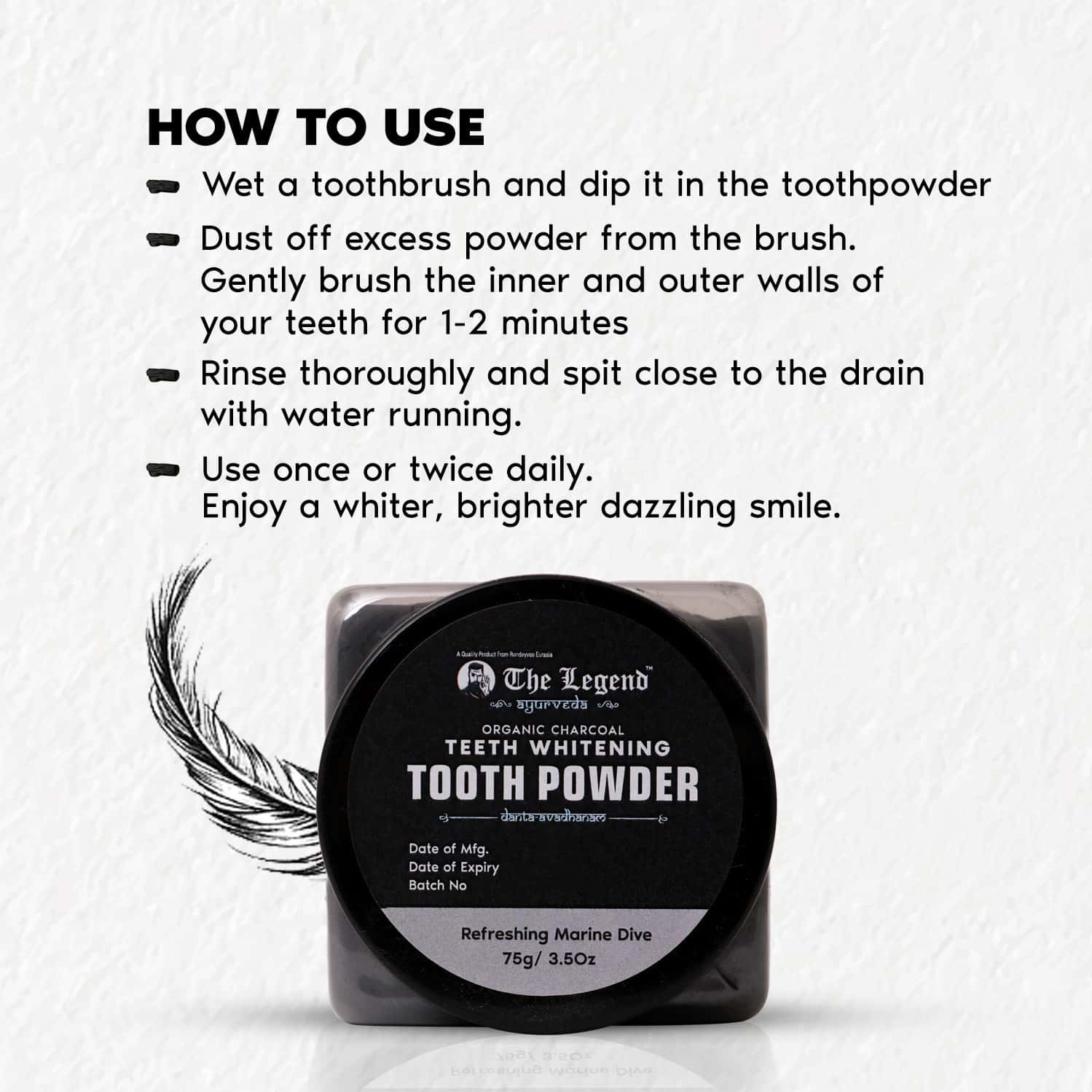 Buy THE LEGEND CHARCOAL TOOTH POWDER 75G Online & Get Upto 60% OFF at ...