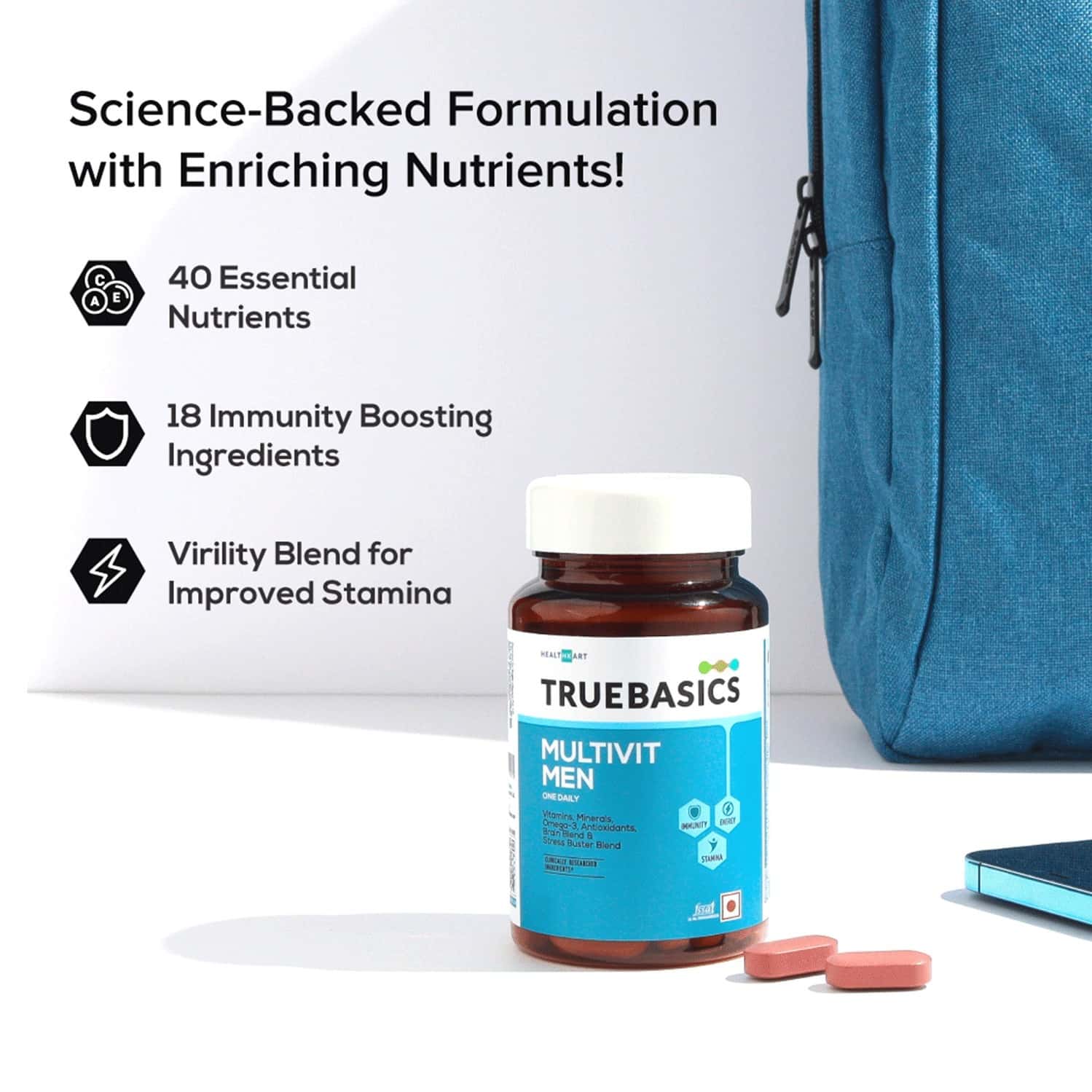 Buy TRUEBASICS MULTIVIT MEN SUPPLEMENT 90 TABLETS Online & Get Upto 60% ...