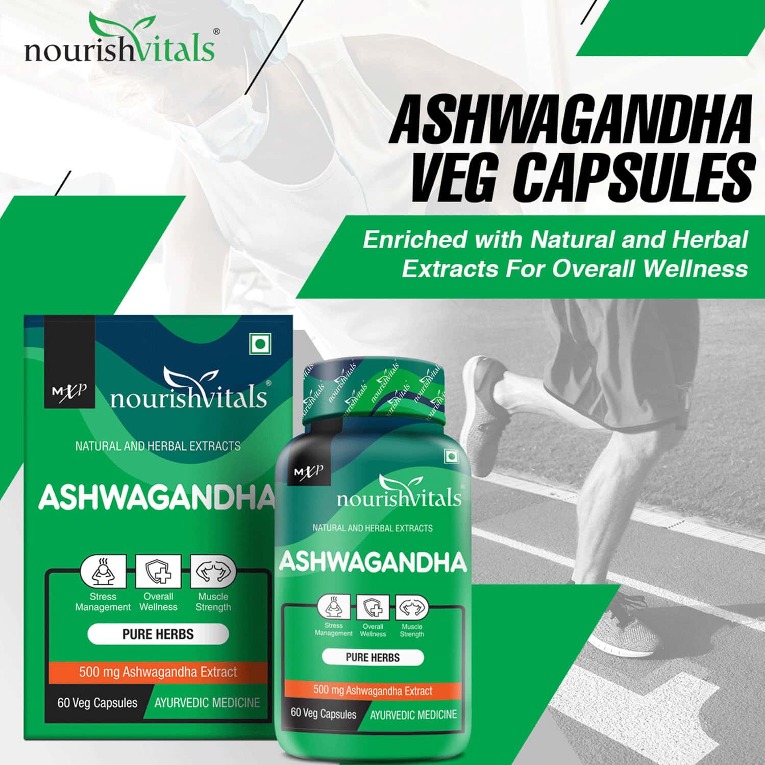 Buy NOURISHVITALS ASHWAGANDHA PURE HERBS 500 MG ASHWAGANDHA EXTRACT 60 ...