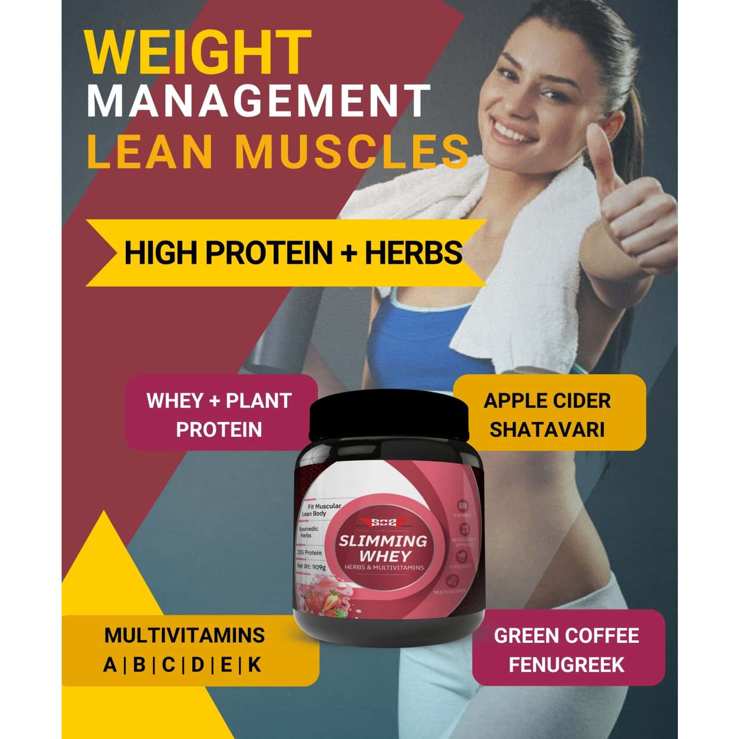 Buy SOS NUTRITION SLIMMING WOMEN WHEY PLANT PROTEIN WEIGHT LOSS HERBS MULTIVITAMINS STRAWBERRY ...