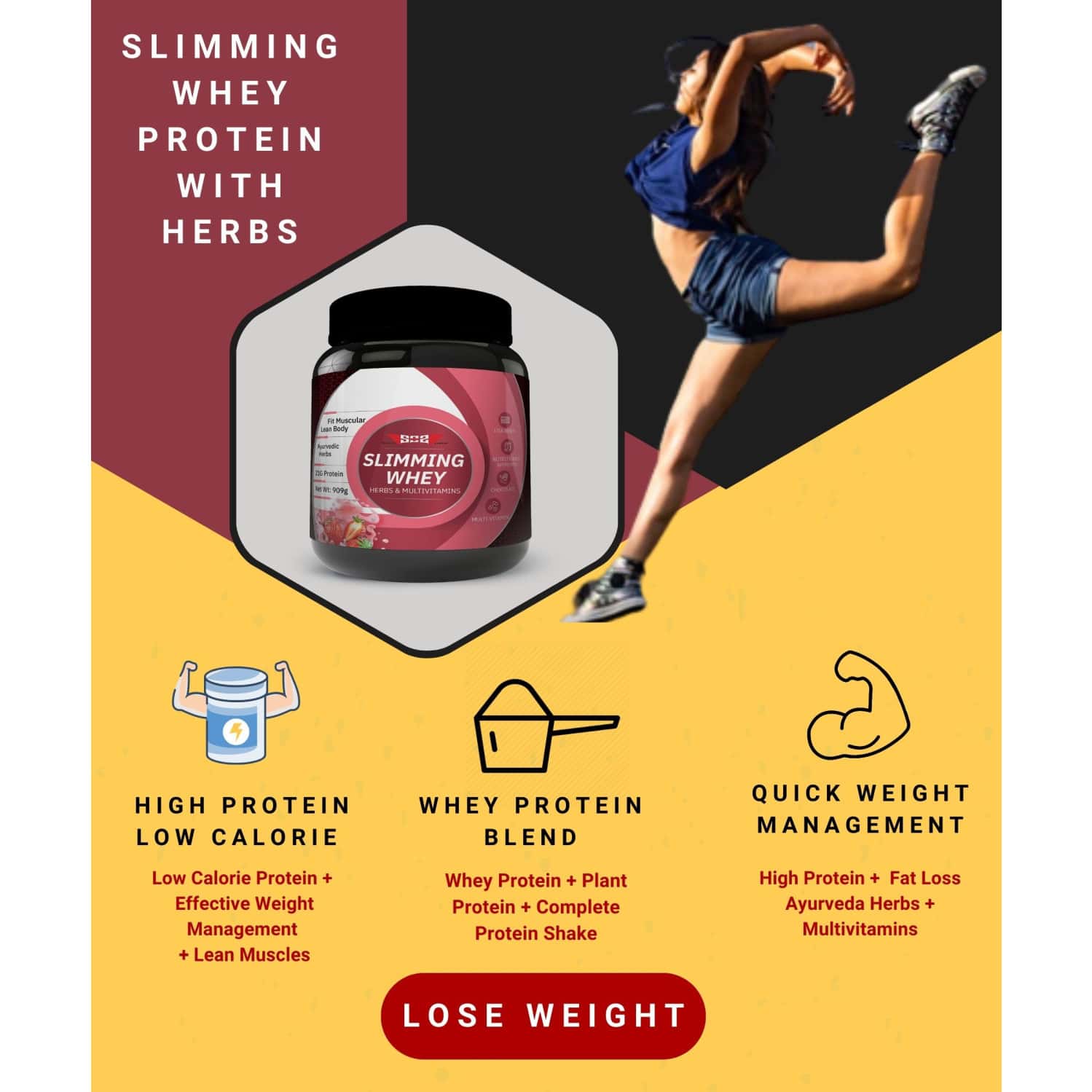 Buy SOS NUTRITION SLIMMING WOMEN WHEY PLANT PROTEIN WEIGHT LOSS HERBS MULTIVITAMINS STRAWBERRY ...