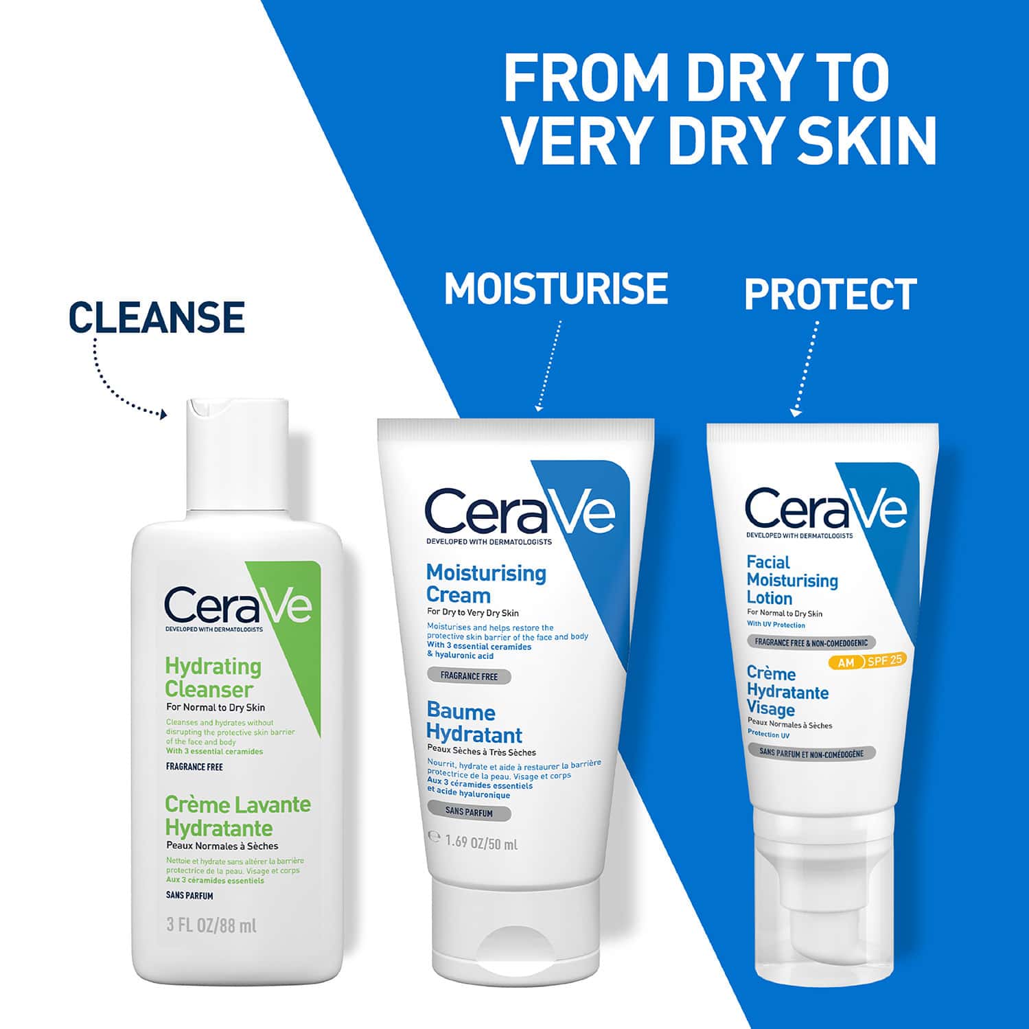 Buy CERAVE MOISTURIZING CREAM FOR DRY TO VERY DRY SKIN - 50ML Online ...