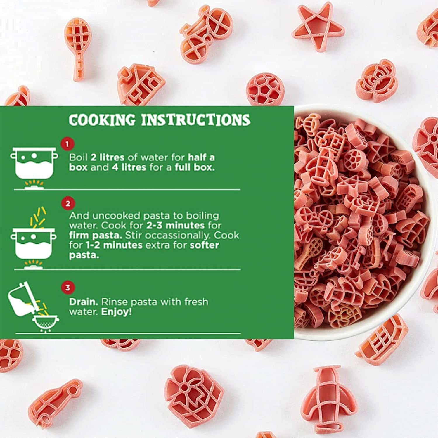 Buy LONG & SHORT VEGGIE KIDS PASTA - FUN SHAPES - BEETROOT PASTA NO ...