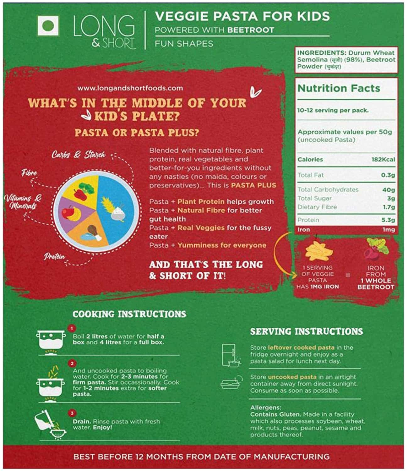 Buy LONG&SHORT VEGGIE KIDS PASTA|FUN SHAPES |BEETROOT PASTA NO MAIDA ...