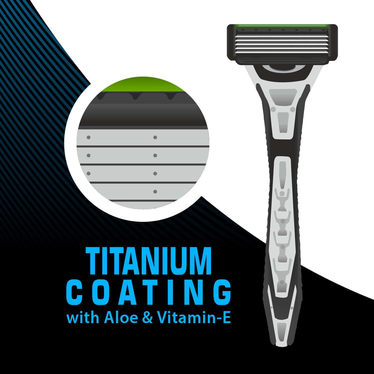 Buy VI-JOHN COMBO PACK OF MASTER STROKE 5 BLADE RAZOR & HARD SKIN TYPE ...