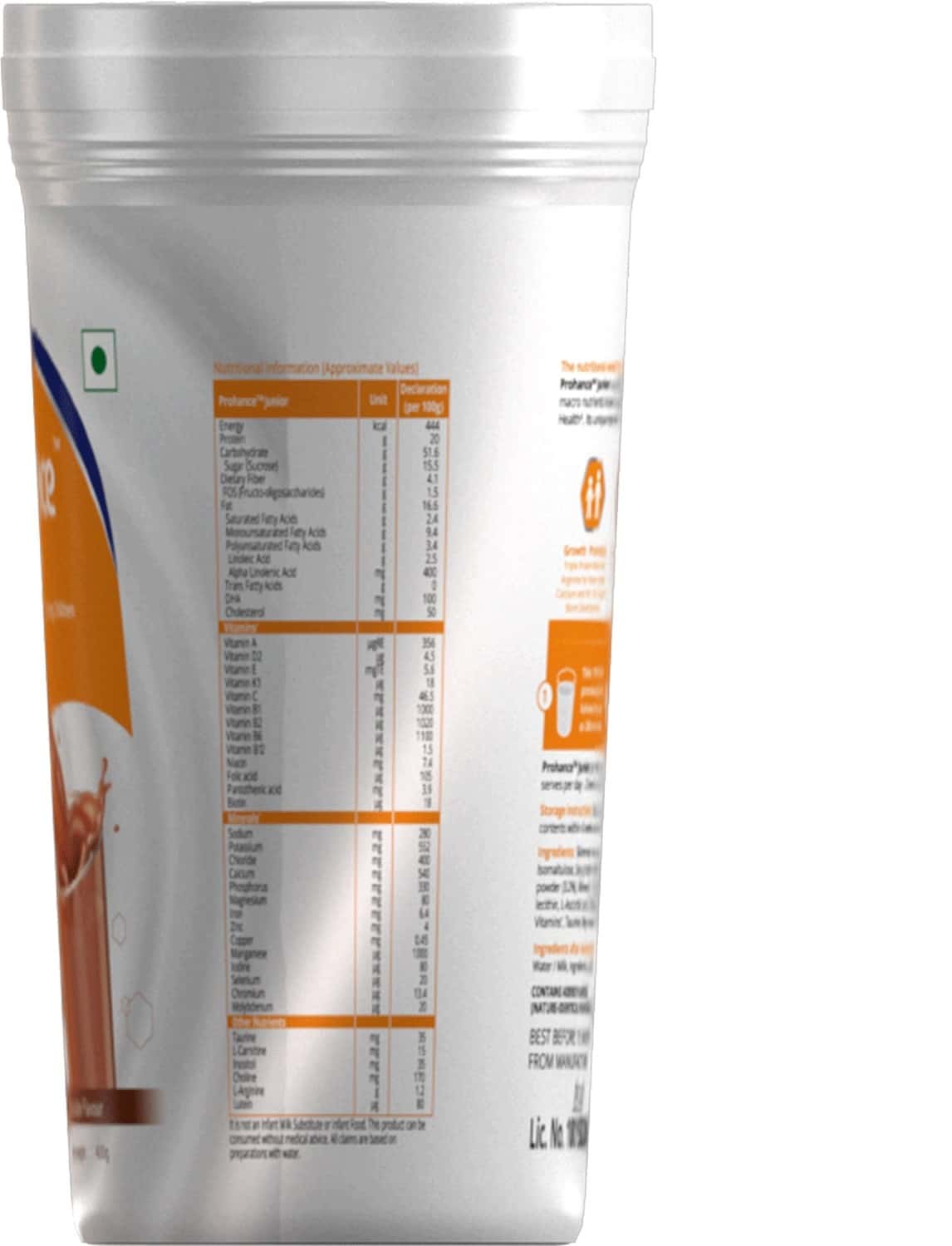 Buy PROHANCE JUNIOR NUTRITION POWDER CHOCOLATE 400G Online & Get Upto ...
