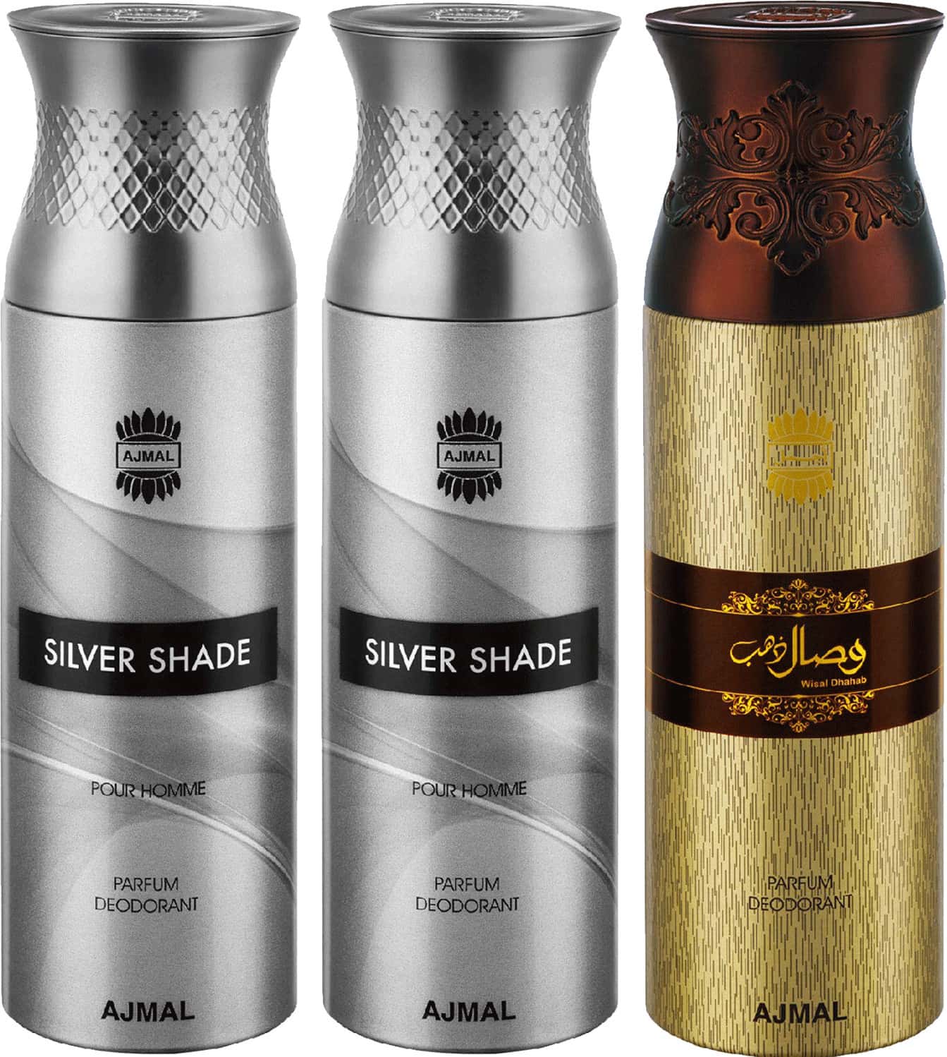 Buy AJMAL SILVER SHADE & WISAL DAHAB & WISAL DAHAB DEODORANT PERFUME ...