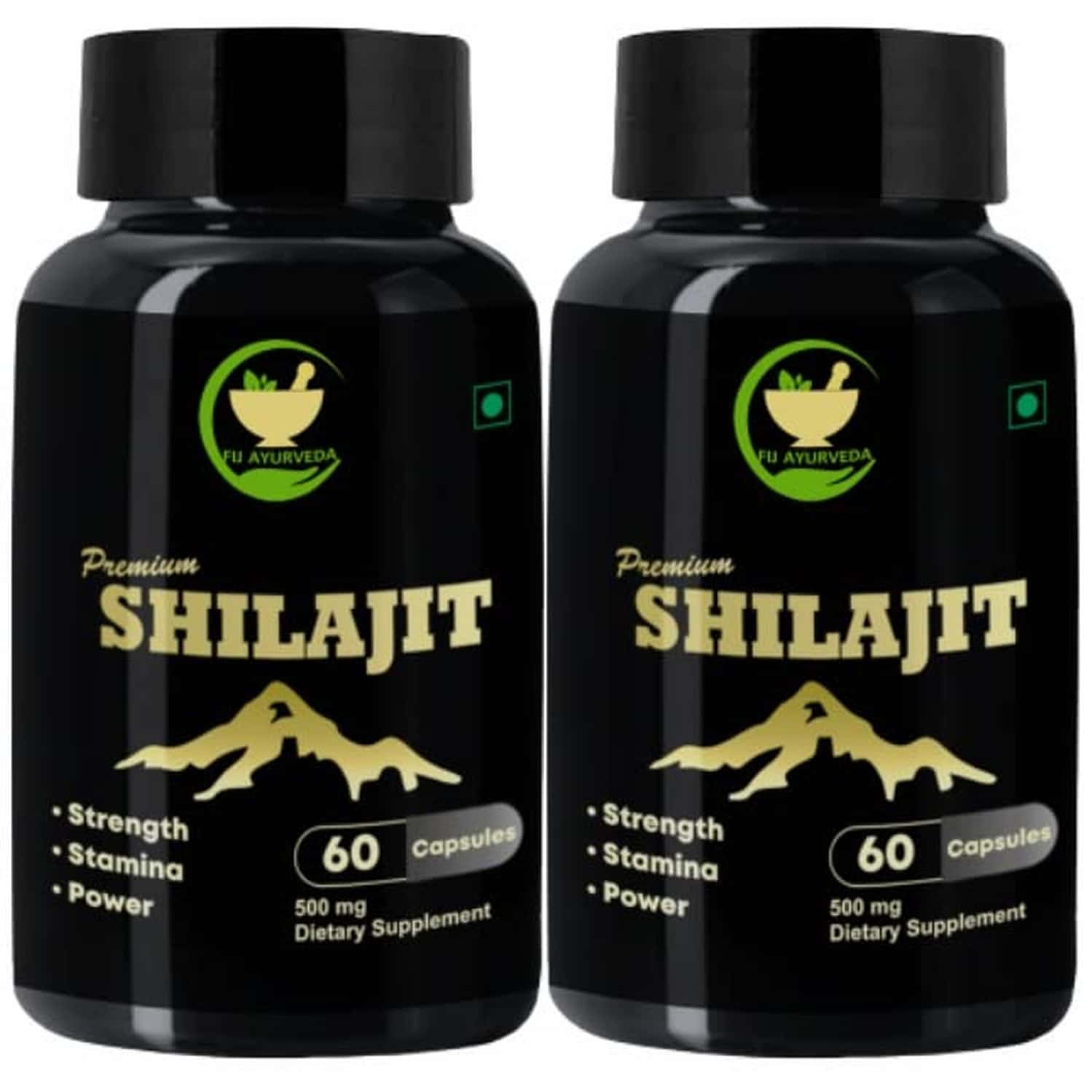 Buy FIJ AYURVEDA PREMIUM SHILAJIT/SHILAJEET EXTRACT CAPSULE|STRENGTH & STAMINA - 500MG 60 NOS, 2 ...