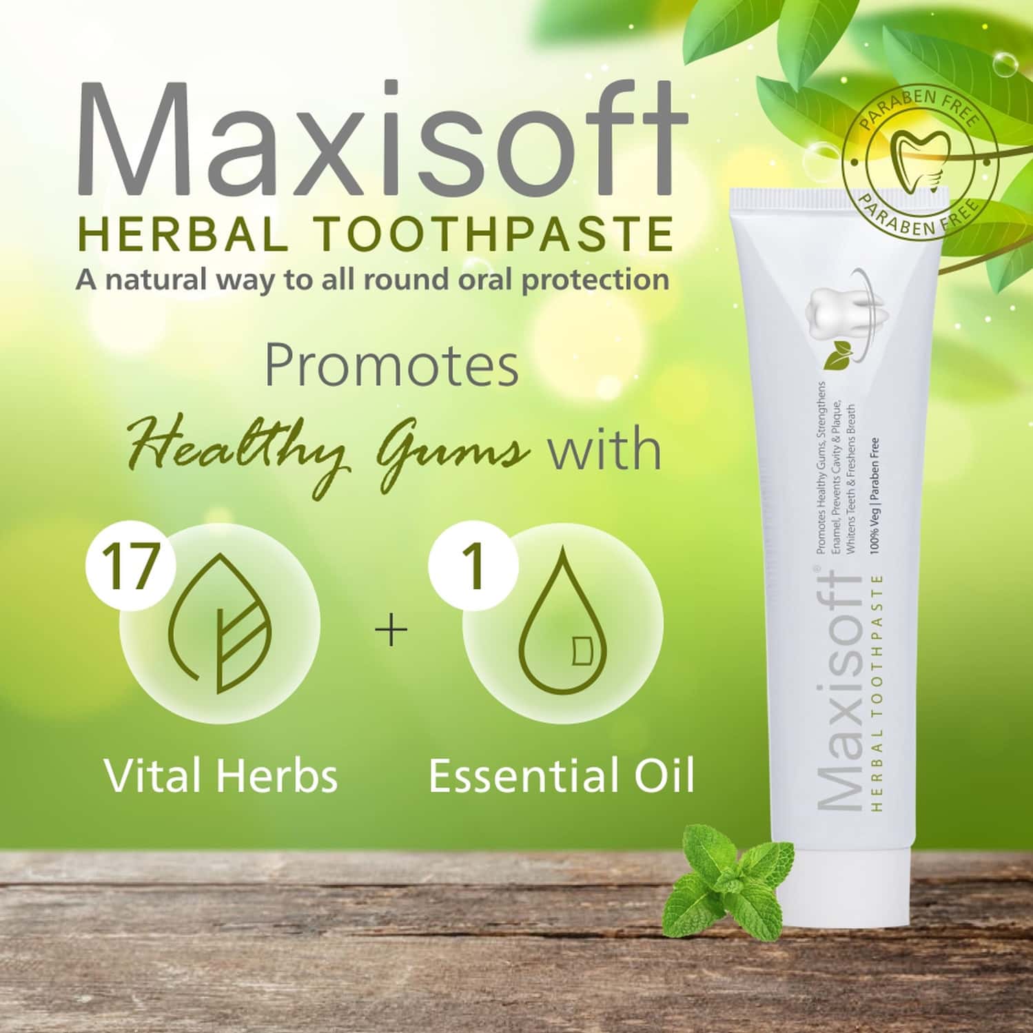 Buy MAXISOFT HERBAL TOOTHPASTE (100 GM - PACK OF 2) Online & Get Upto ...