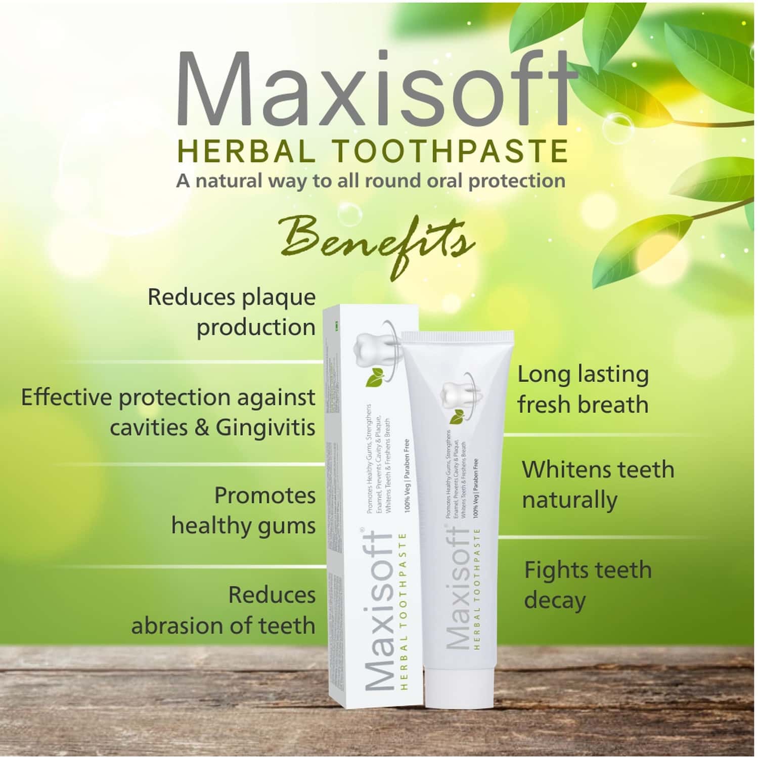 Buy MAXISOFT HERBAL TOOTHPASTE (100 GM - PACK OF 2) Online & Get Upto ...