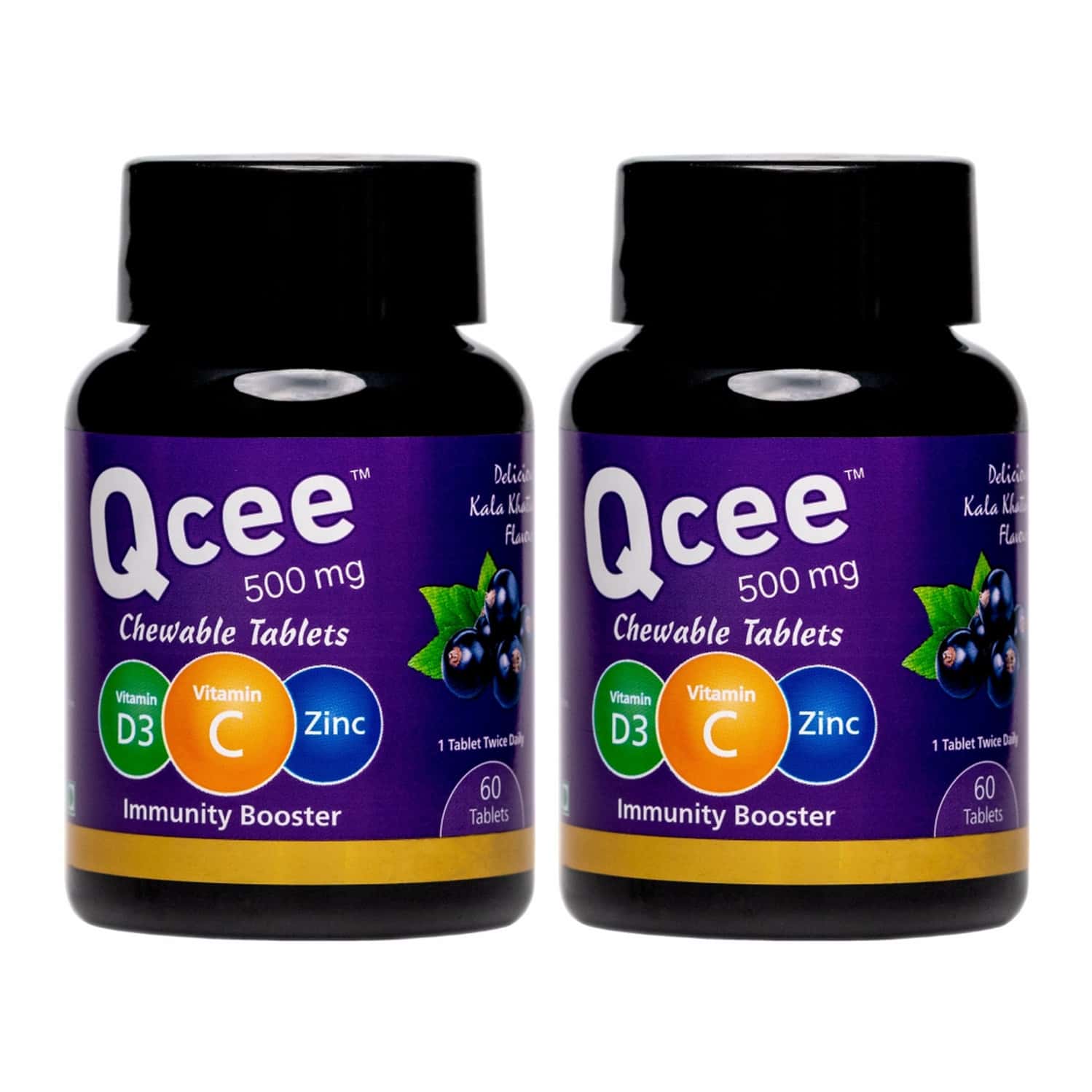 Buy QCEE CHEWABLE TABLETS 60 TAB | VITAMINS & ZINC | BLACK CURRANT ...