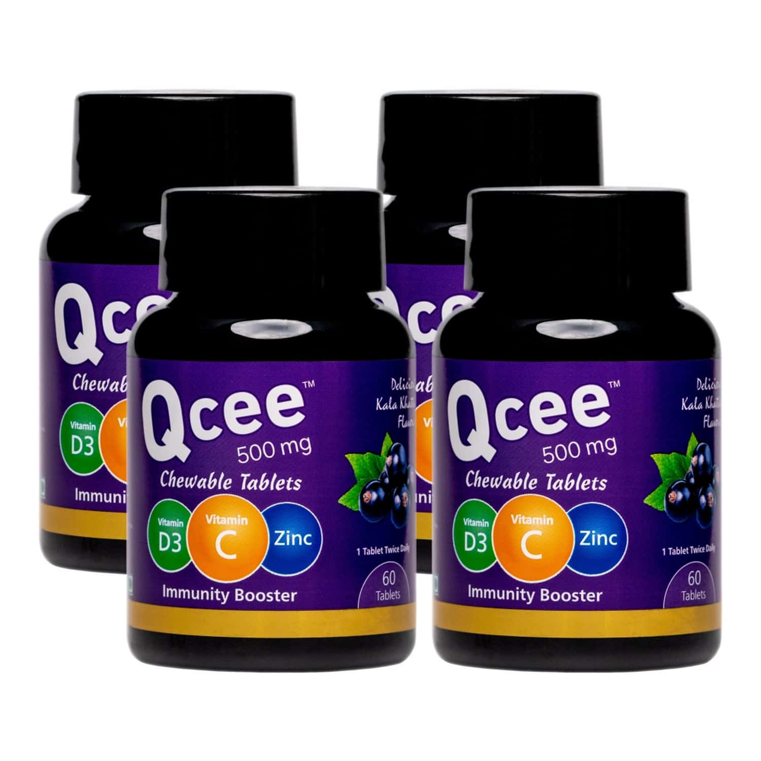 Buy QCEE CHEWABLE TABLETS 60 TAB | VITAMINS & ZINC | BLACK CURRANT ...