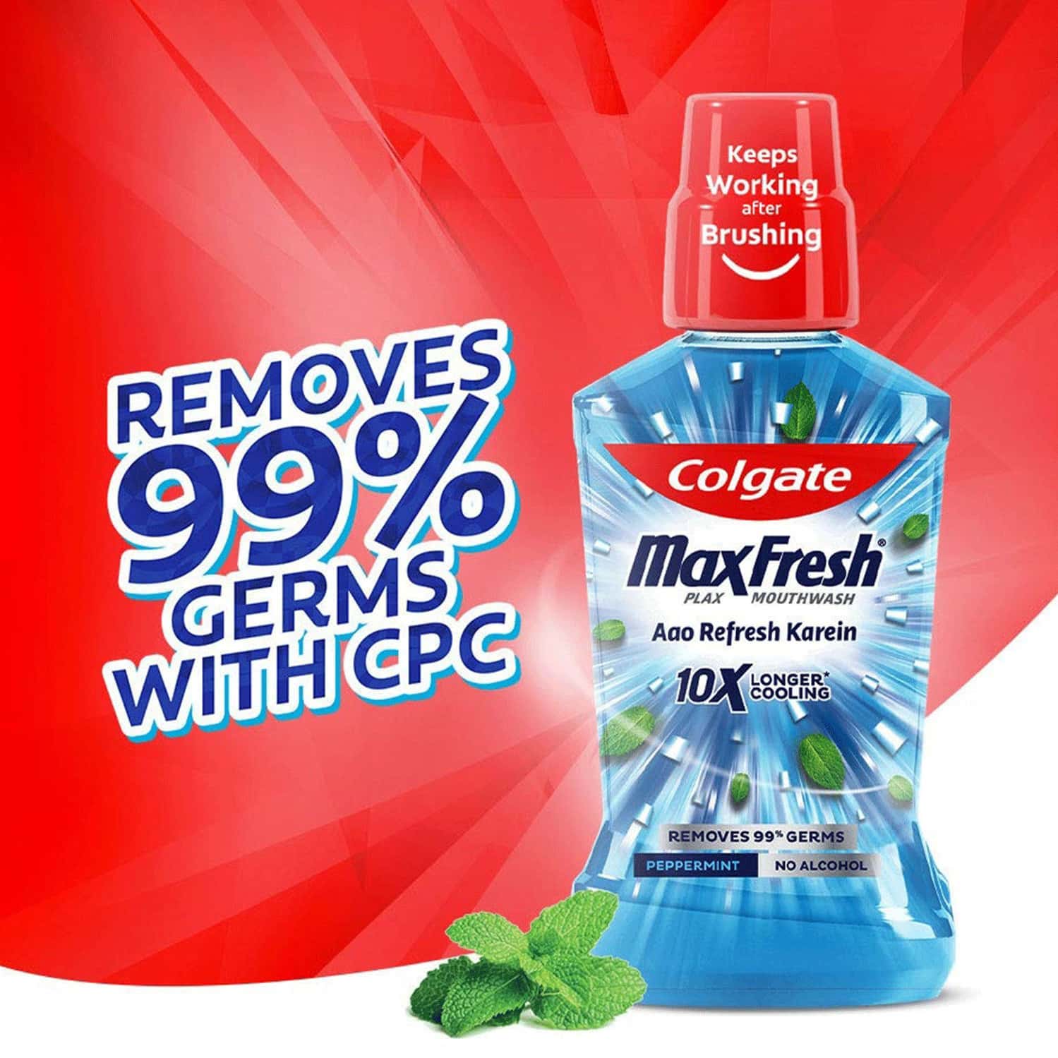 Buy COLGATE MAXFRESH PLAX MOUTH WASH PEPPERMINT, BOTTLE OF 500ML Online ...