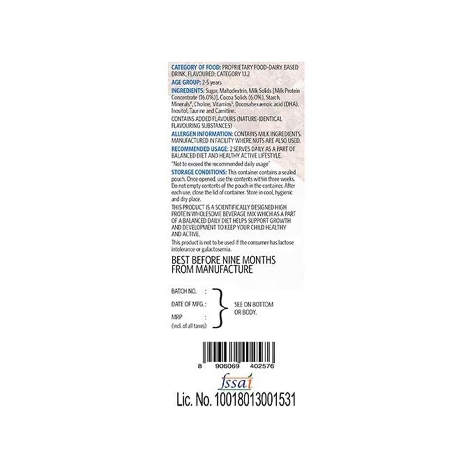 Buy V-NOURISH PEDIA PLUS CHOCOLATE CHILD NUTRITION DRINK (2-5 YEARS ...