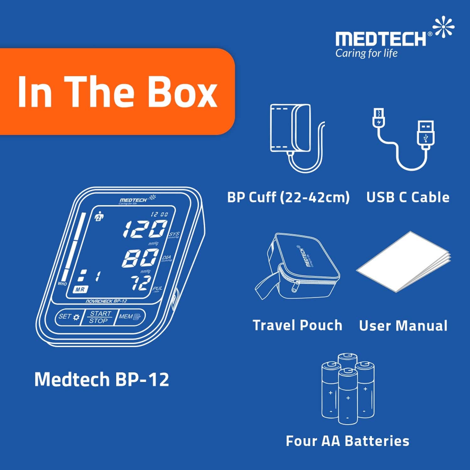 Buy MEDTECH BLOOD PRESSURE MONITOR BP12 Online & Get Upto 60% OFF at PharmEasy