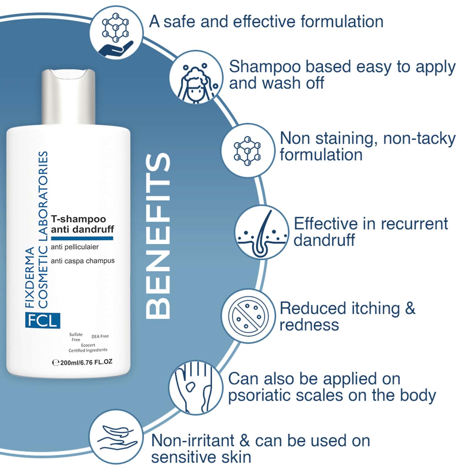 Buy FCL T-SHAMPOO CONTROLS RECURRENCE OF DANDRUFF AND PSORIASIS ...
