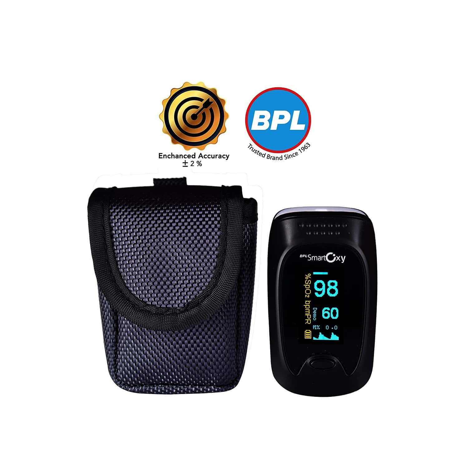 Buy Bpl Smart Oxy Finger Tip Pulse Black Oximeter (Black) Online & Get ...
