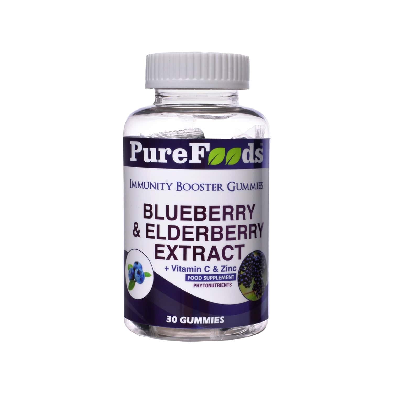 Buy Purefoods Immunity Booster Gummies Blueberry & Elderberry Extract ...