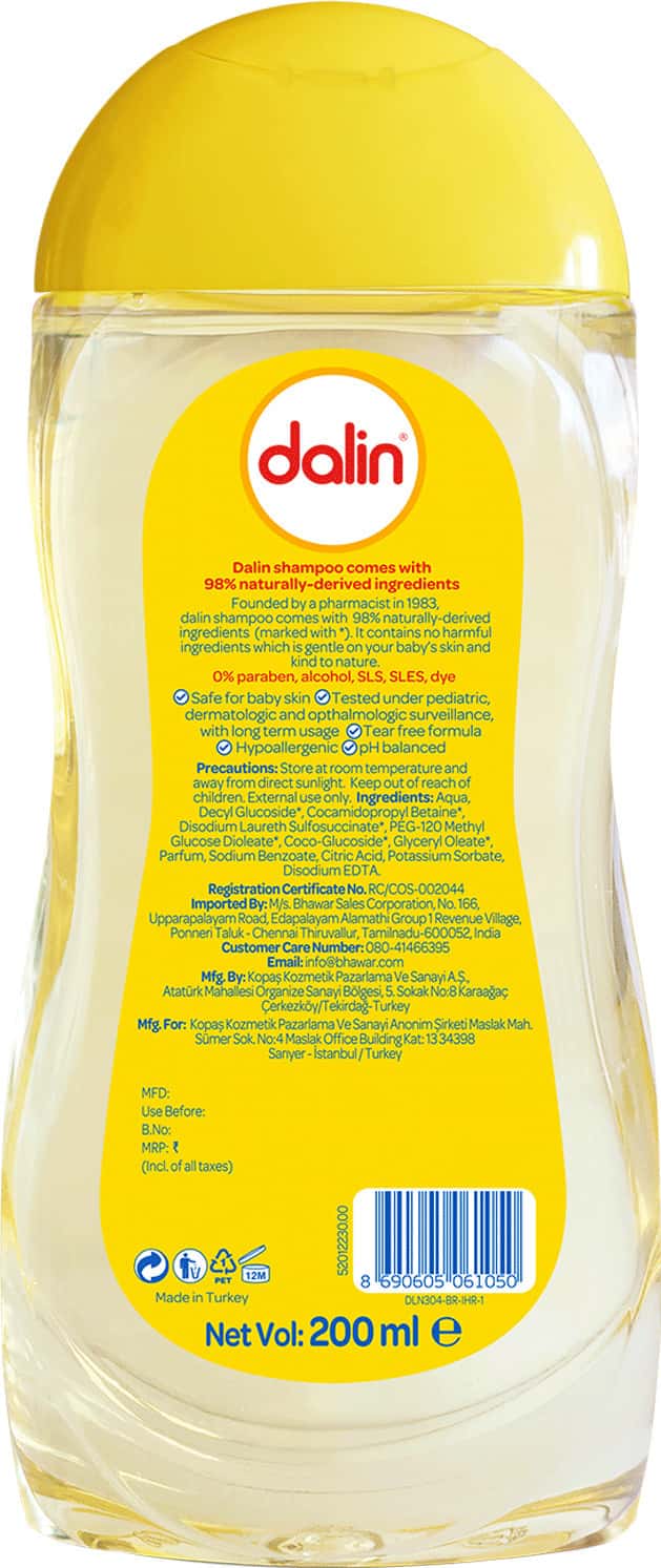Buy DALIN BABY SHAMPOO 200 ML Online & Get Upto 60% OFF at PharmEasy