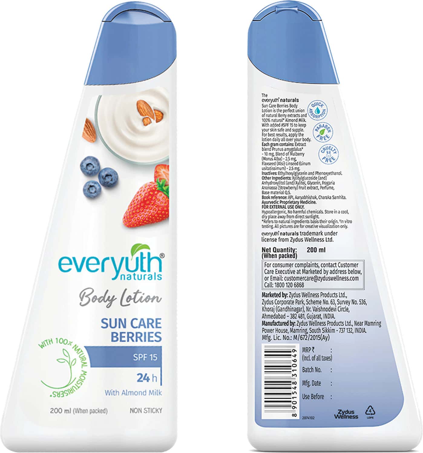 Buy EVERYUTH NATURALS BODY LOTION SUN CARE BERRIES 200ML Online & Get ...