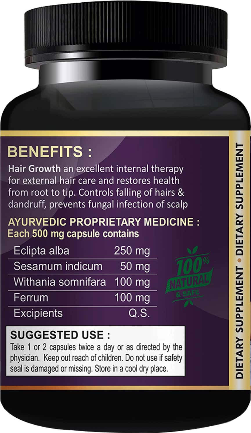 Buy HAIR GROWTH HERBAL CAPSULES PROMOTES HEALTHY SKIN GROWTH, HEALS ...