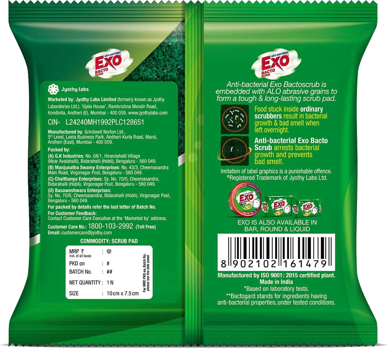 Buy EXO SAFAI BIG - SCRUBBER (SET OF 4) Online & Get Upto 60% OFF at ...