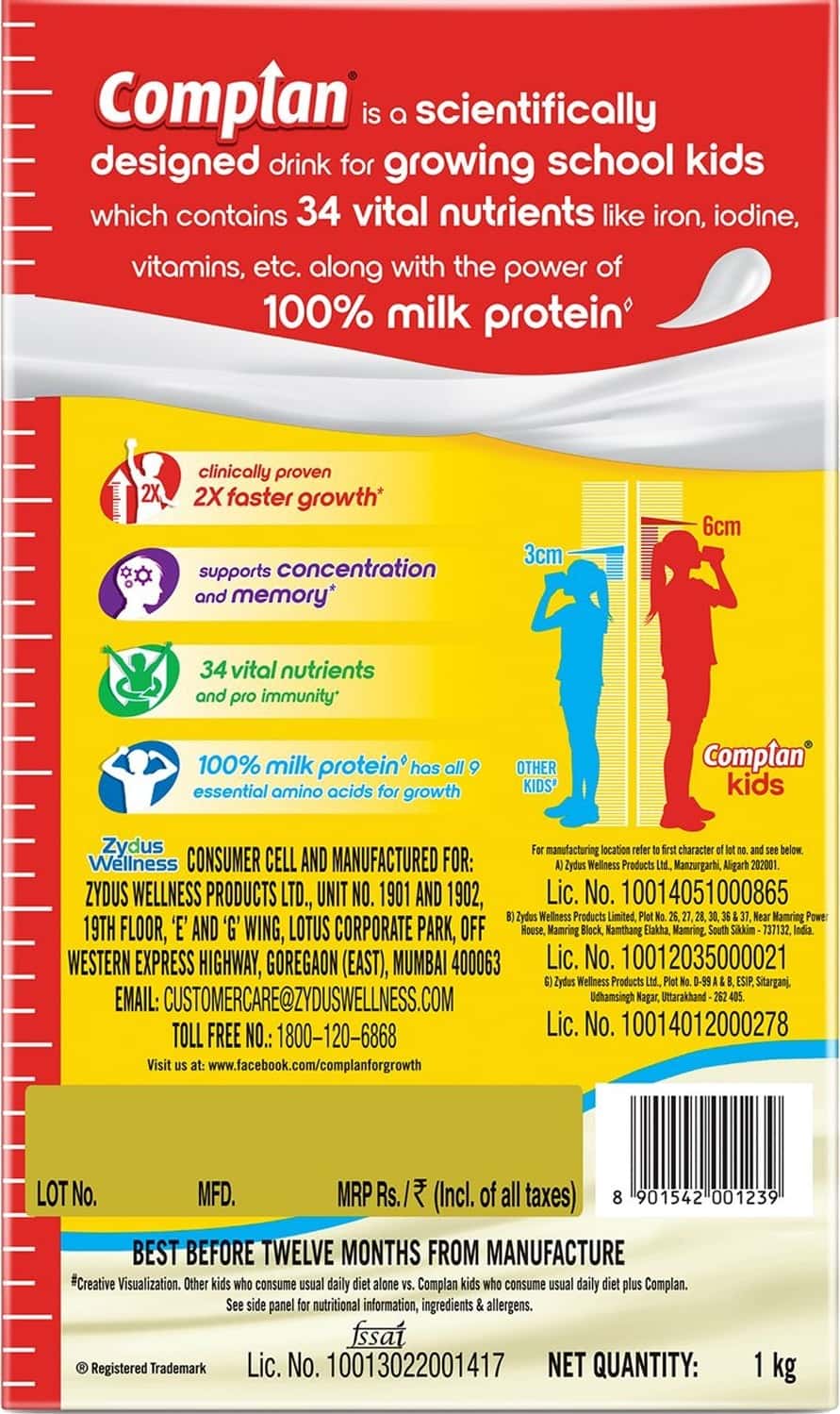 Buy COMPLAN NUTRITION AND HEALTH DRINK CREAMY CLASSIC 1KG REFILL Online ...