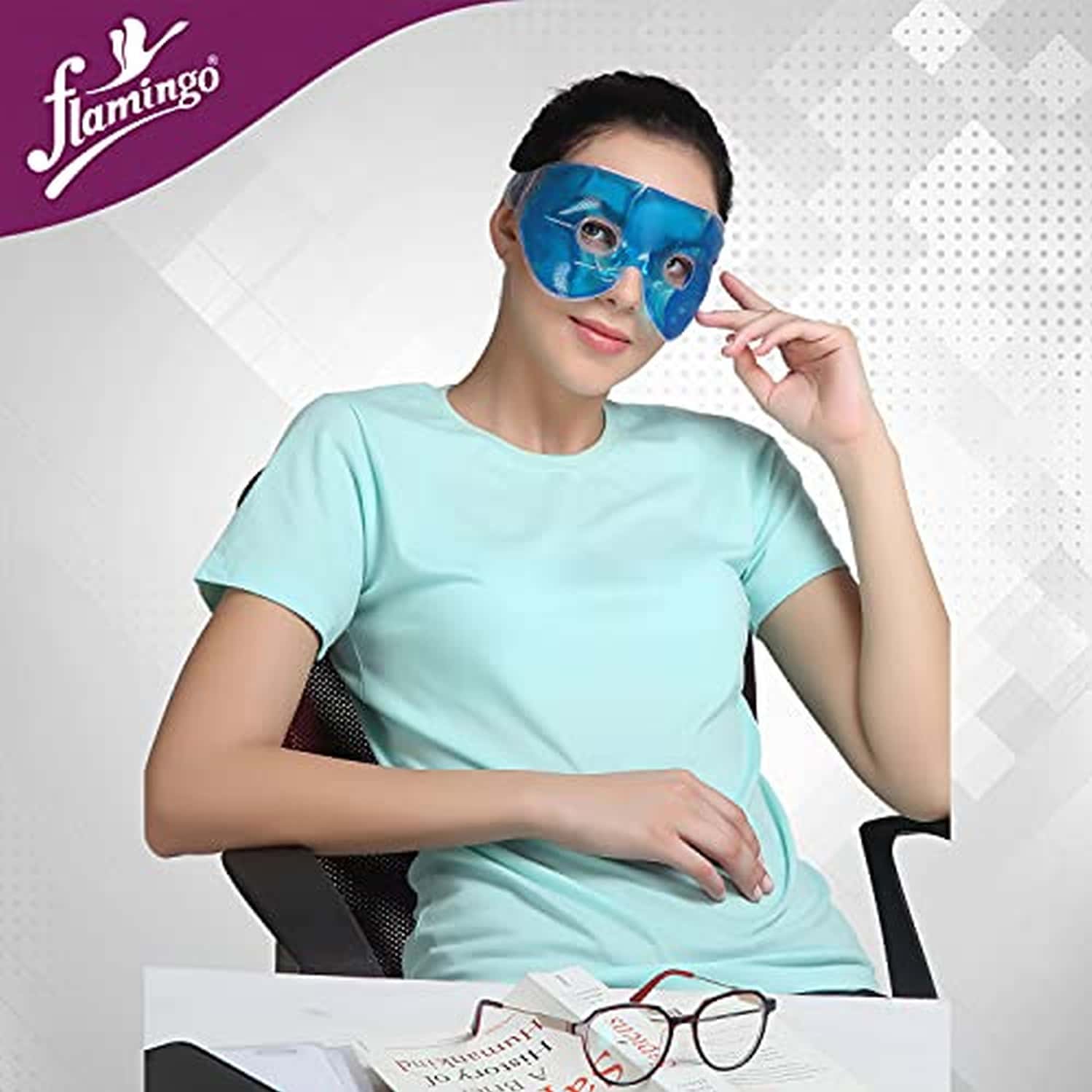 Buy FLAMINGO HOT AND COLD EYES MASK FOR RELAXING, UNIVERSAL FIT, BLUE ...