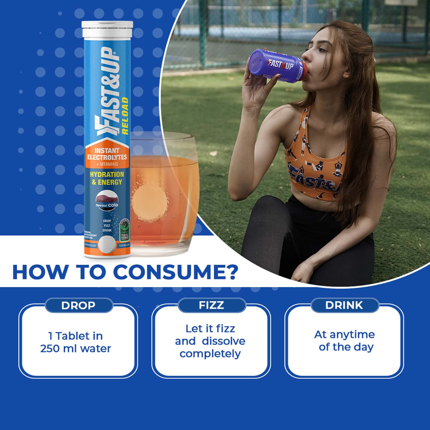 Buy FAST&UP RELOAD INSTANT HYDRATION AND ENERGY DRINK - 80 EFFERVESCENT ...