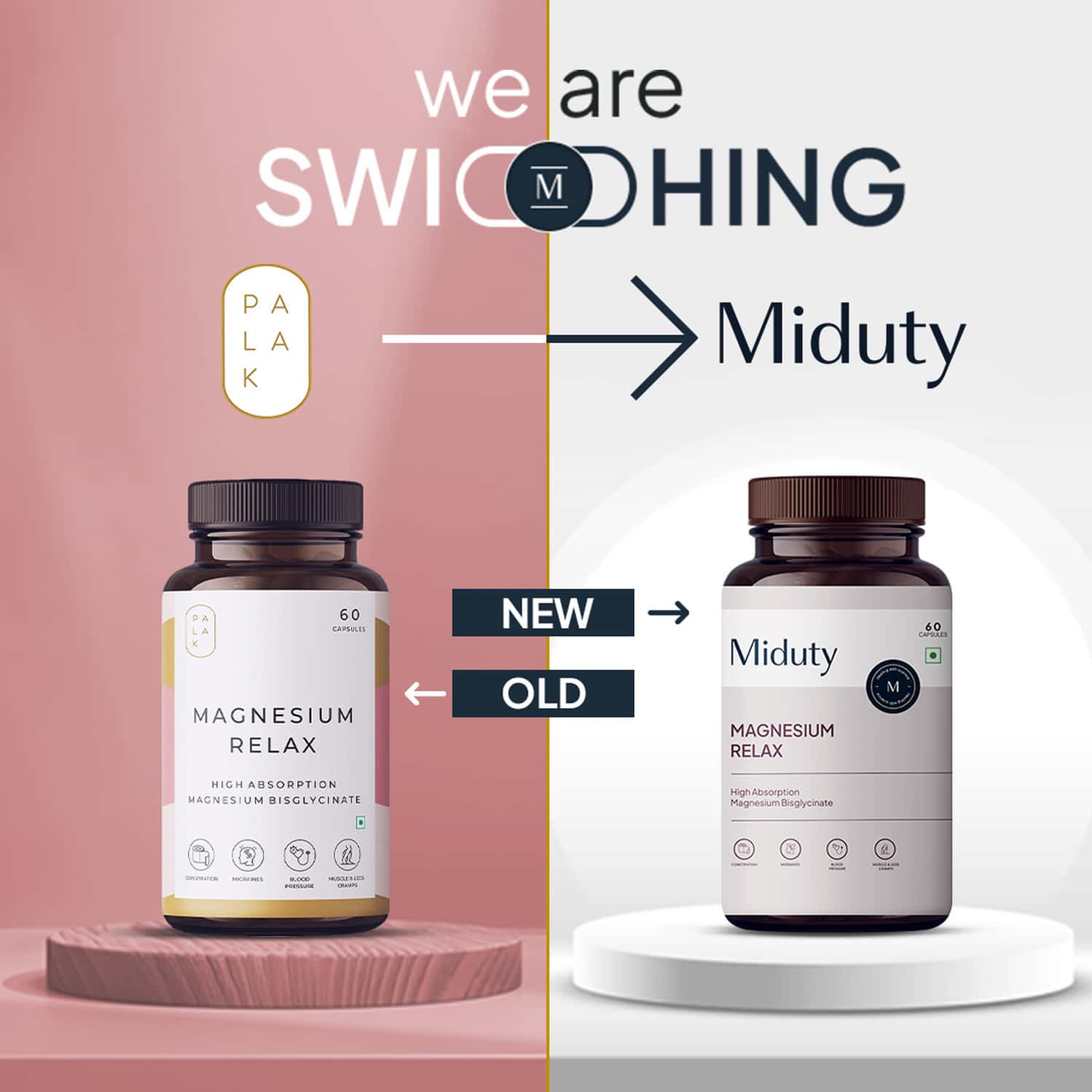 Buy MIDUTY PALAK NOTES MAGNESIUM RELAX SUPPLEMENT BISGLYCINATE MUSCLE ...