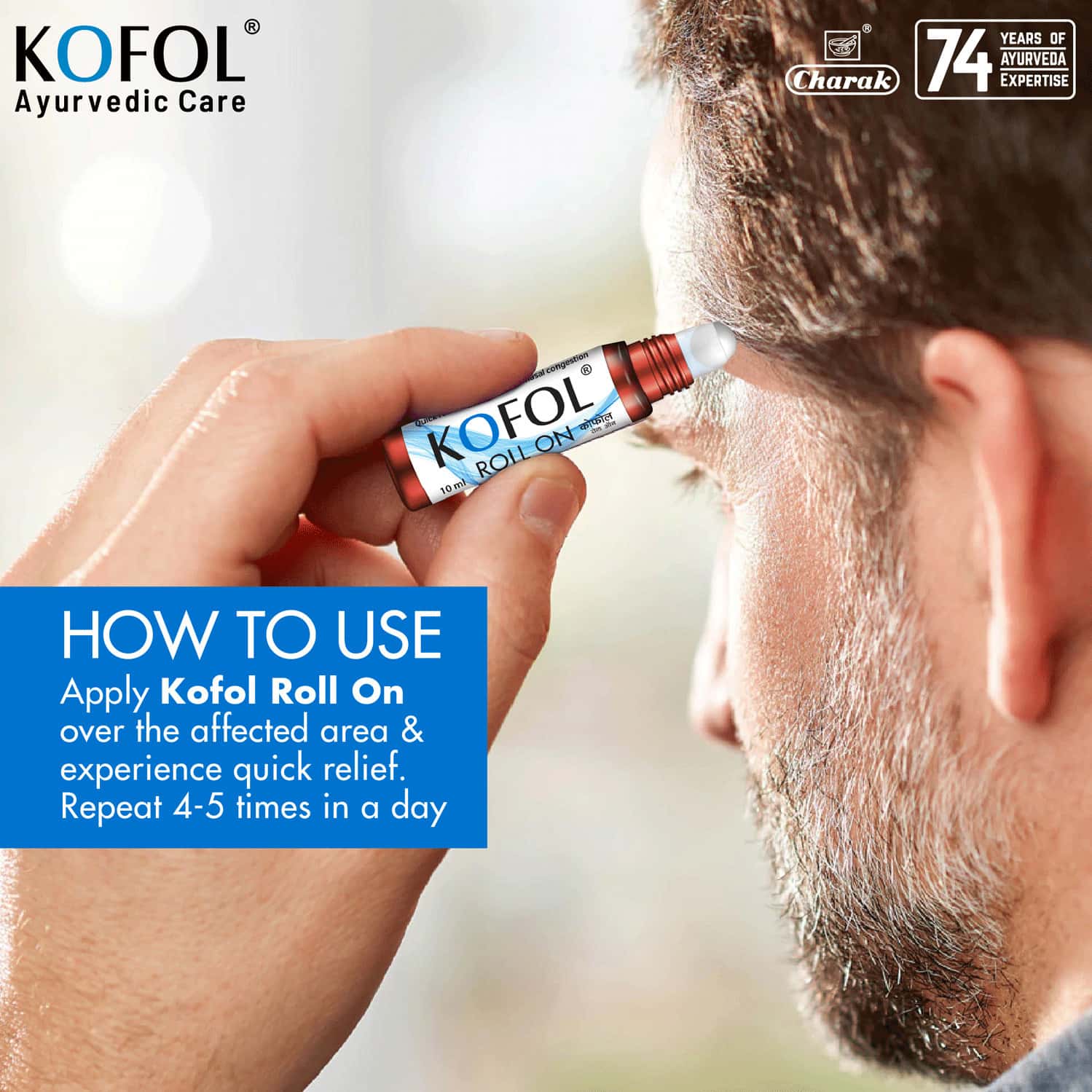 Buy KOFOL ROLL-ON FOR QUICK RELIEF FROM HEADACHE & NASAL CONGESTION ...