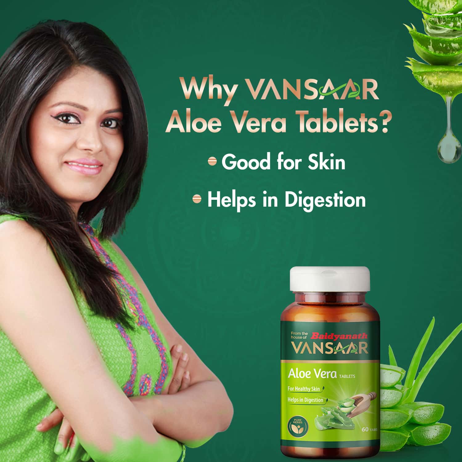 Buy VANSAAR ALOE VERA TABLETS 60 TABLET Online & Get Upto 60% OFF at ...