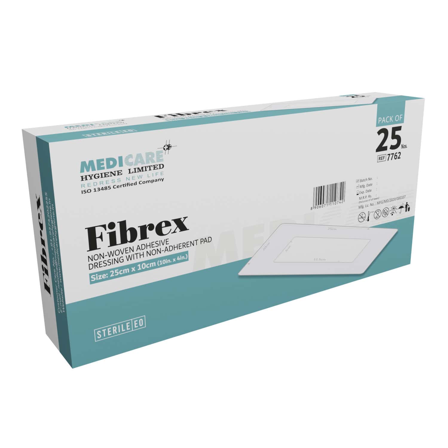 Buy MEDICA FIBREX NON-WOVEN ADHESIVE DRESSING WITH NON-ADHERENT PAD ...