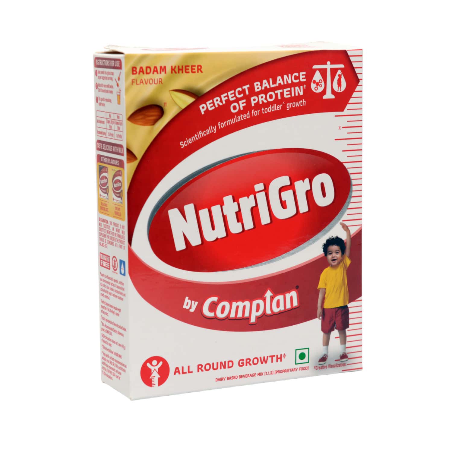 Buy NUTRIGRO BY COMPLAN BADAM KHEER FLAVOUR BOX OF 200GM Online & Get ...