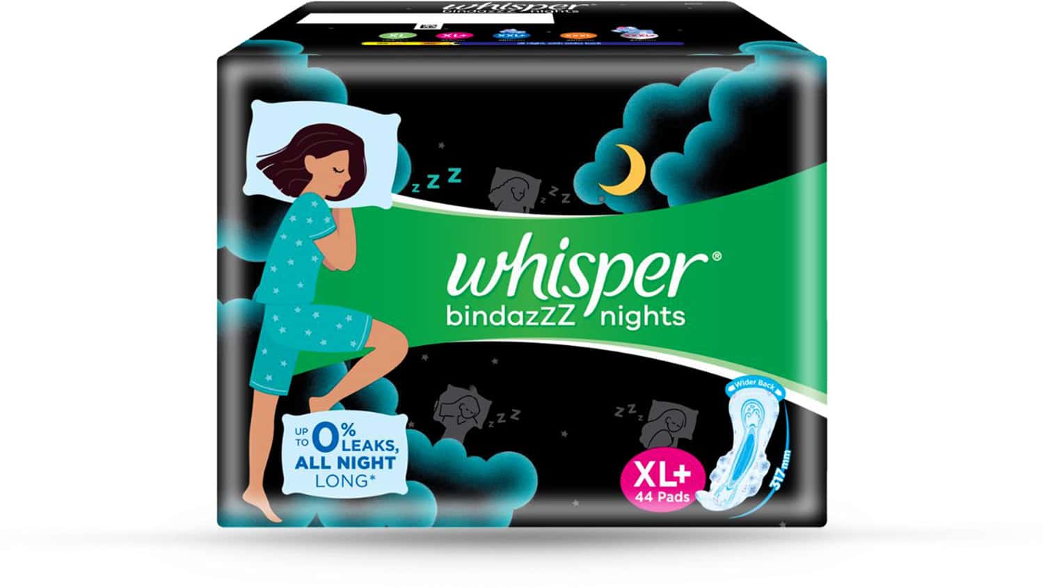 Buy WHISPER ULTRA CLEAN SANITARY PADS FOR WOMEN, XL+ 50 NAPKINS Online ...