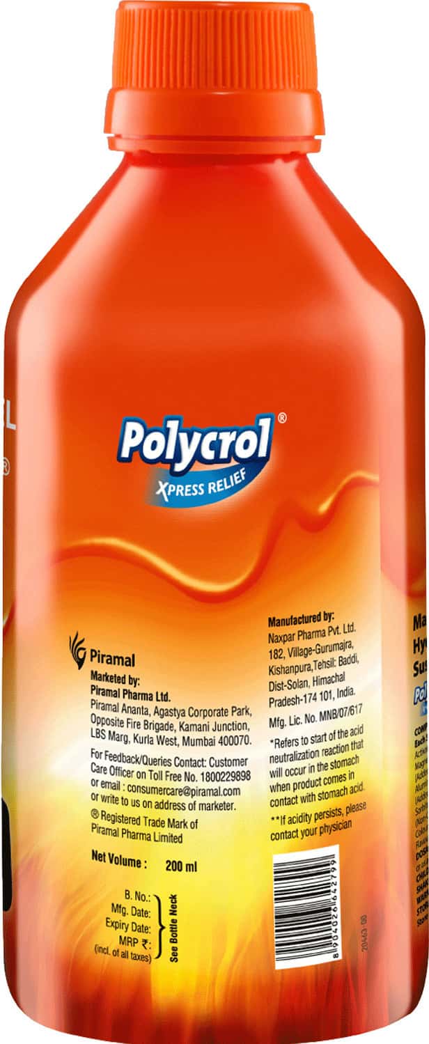 Buy POLYCROL (ORANGE)|QUICK RELIEF FROM ACIDITY & GAS|TASTY ORANGE ...