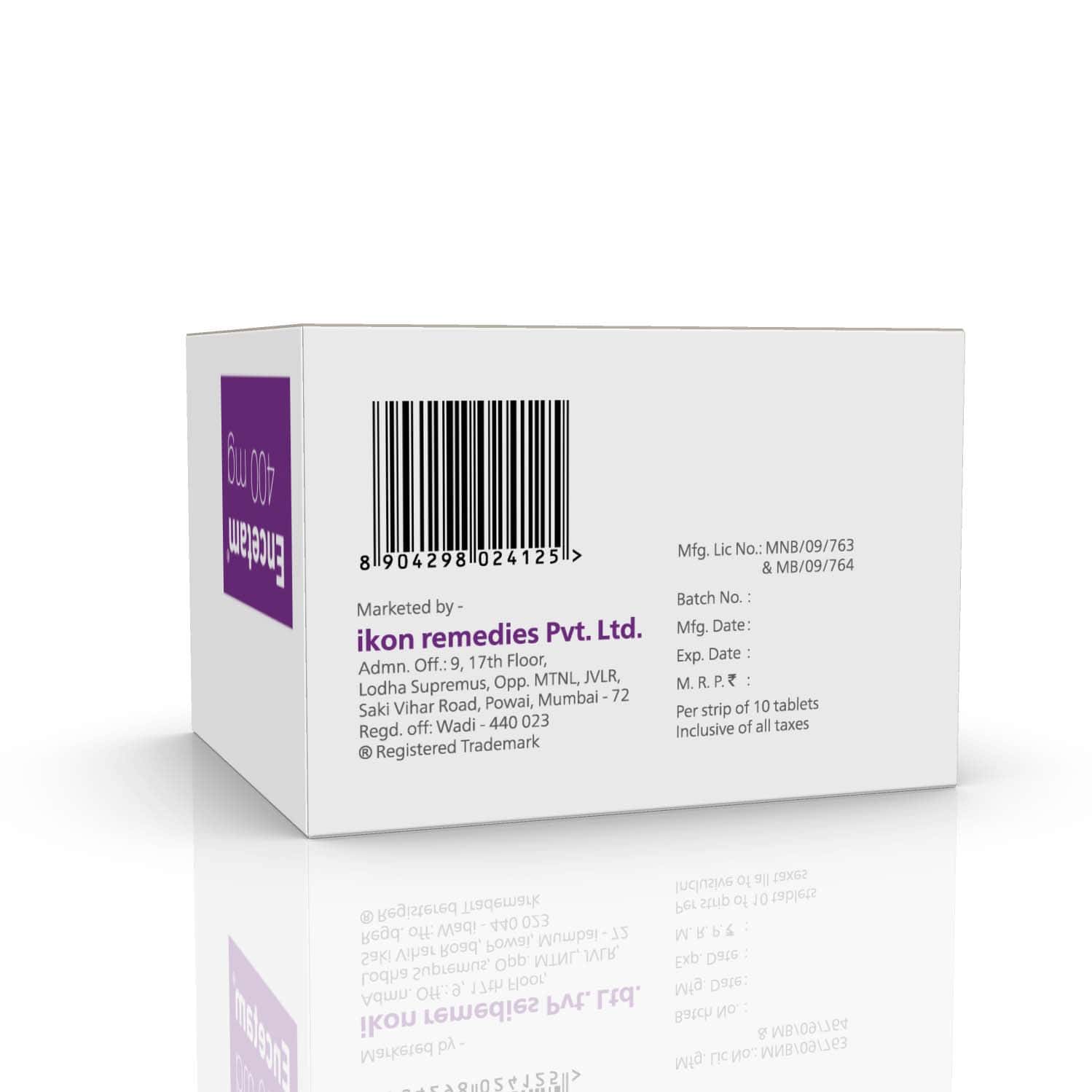 Buy Encetam 400 MG Tablet (10) Online at Flat 15% OFF | PharmEasy